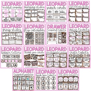 Leopard Classroom Decor Bundle - Etsy