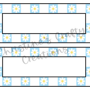 Retro Daisy Name Tags L Editable - Etsy