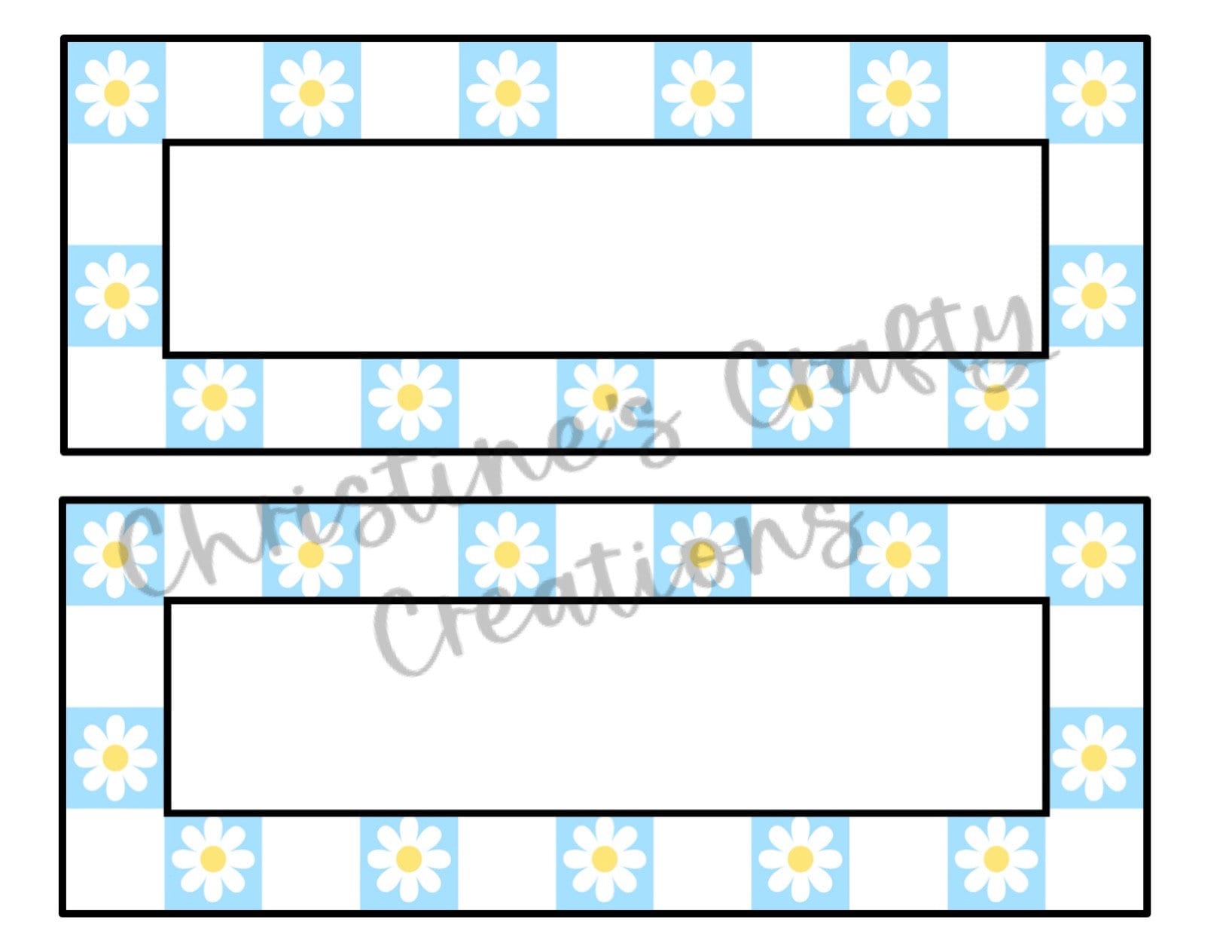 Retro Daisy Name Tags L Editable - Etsy