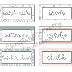 BOHO Teacher Toolbox Labels L Editable - Etsy