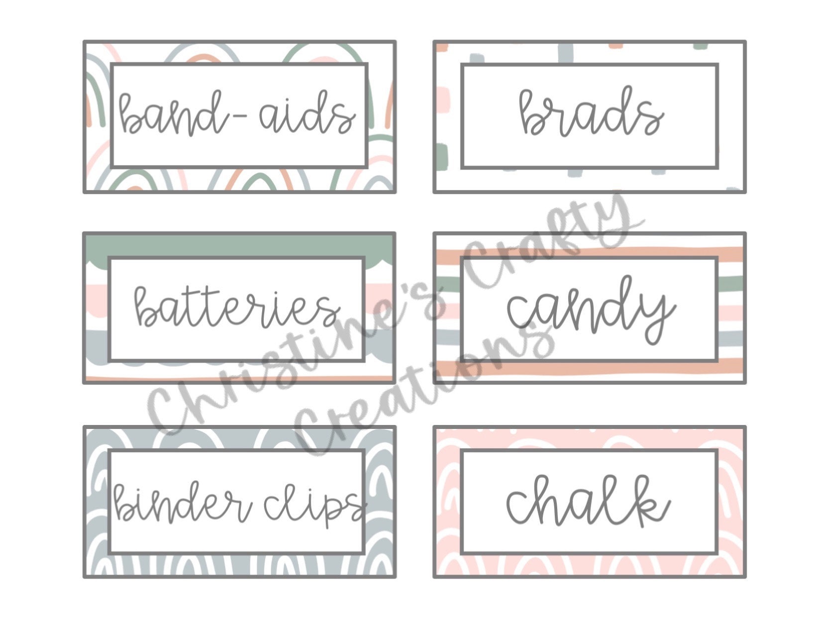 BOHO Teacher Toolbox Labels L Editable - Etsy
