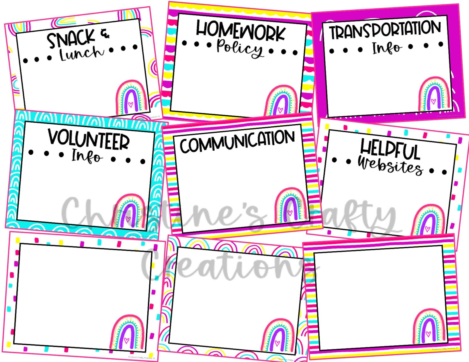 Bright Rainbow Boho Meet the Teacher Powerpoint L Editable - Etsy