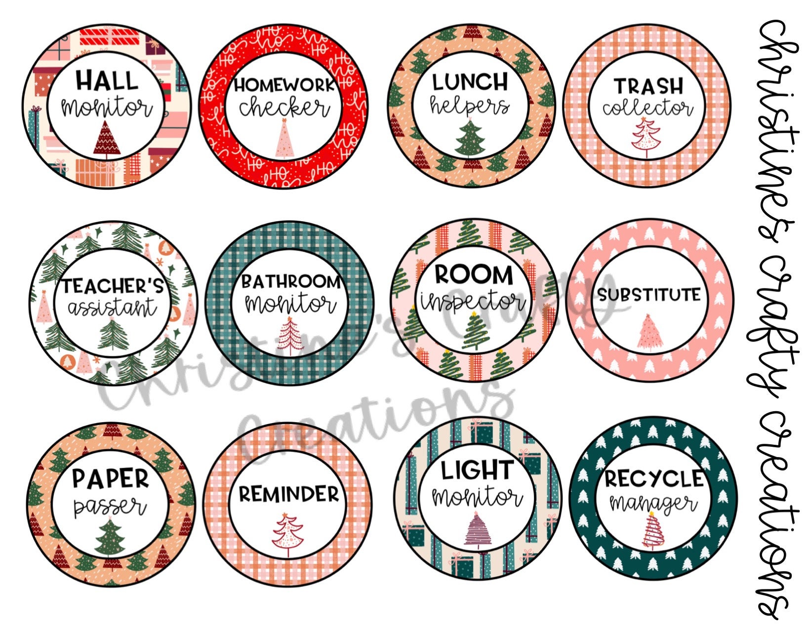 Christmas Classroom Jobs L Editable - Etsy