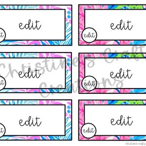 Preppy and Tropical Birthday Chart L Editable - Etsy