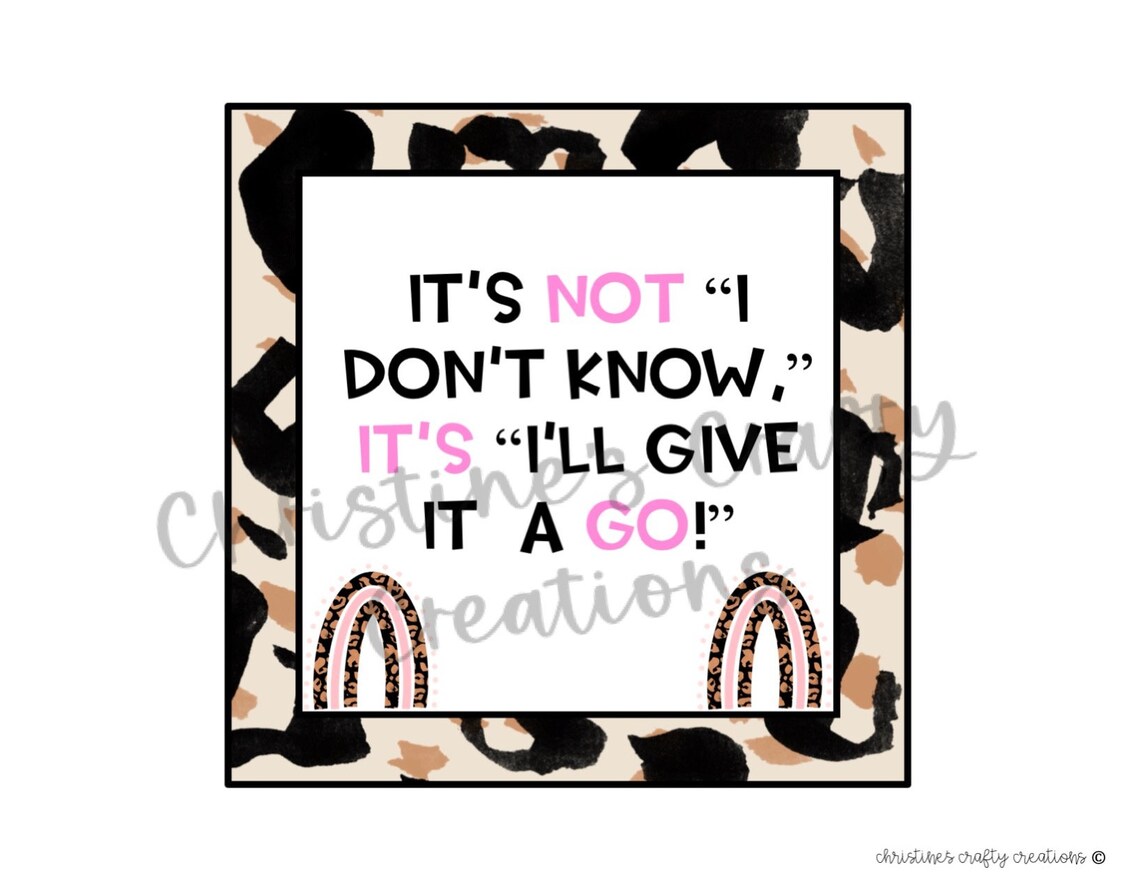 Leopard Growth Mindset Posters - Etsy