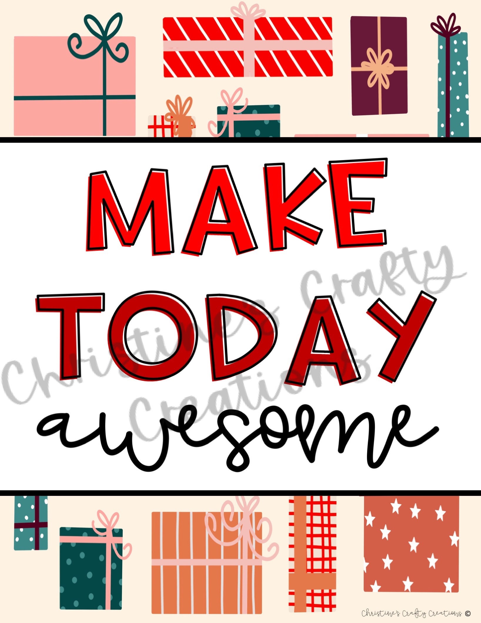 Christmas Motivational Posters - Etsy