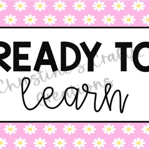 Retro Daisy Behavior Chart L Editable Clip Chart - Etsy