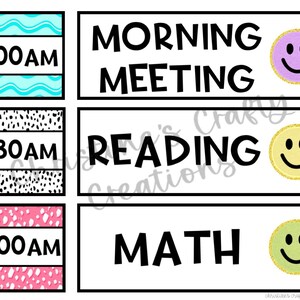 Groovy Leopard and Dalmatian Daily Schedule L Editable - Etsy