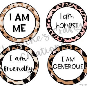 Leopard Affirmation Circles - Etsy