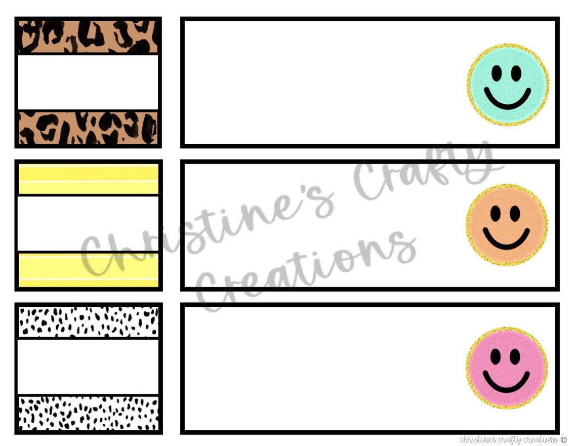Groovy Leopard and Dalmatian Daily Schedule L Editable - Etsy