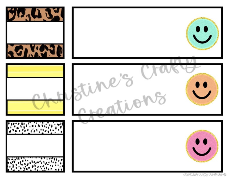 Groovy Leopard and Dalmatian Daily Schedule L Editable - Etsy