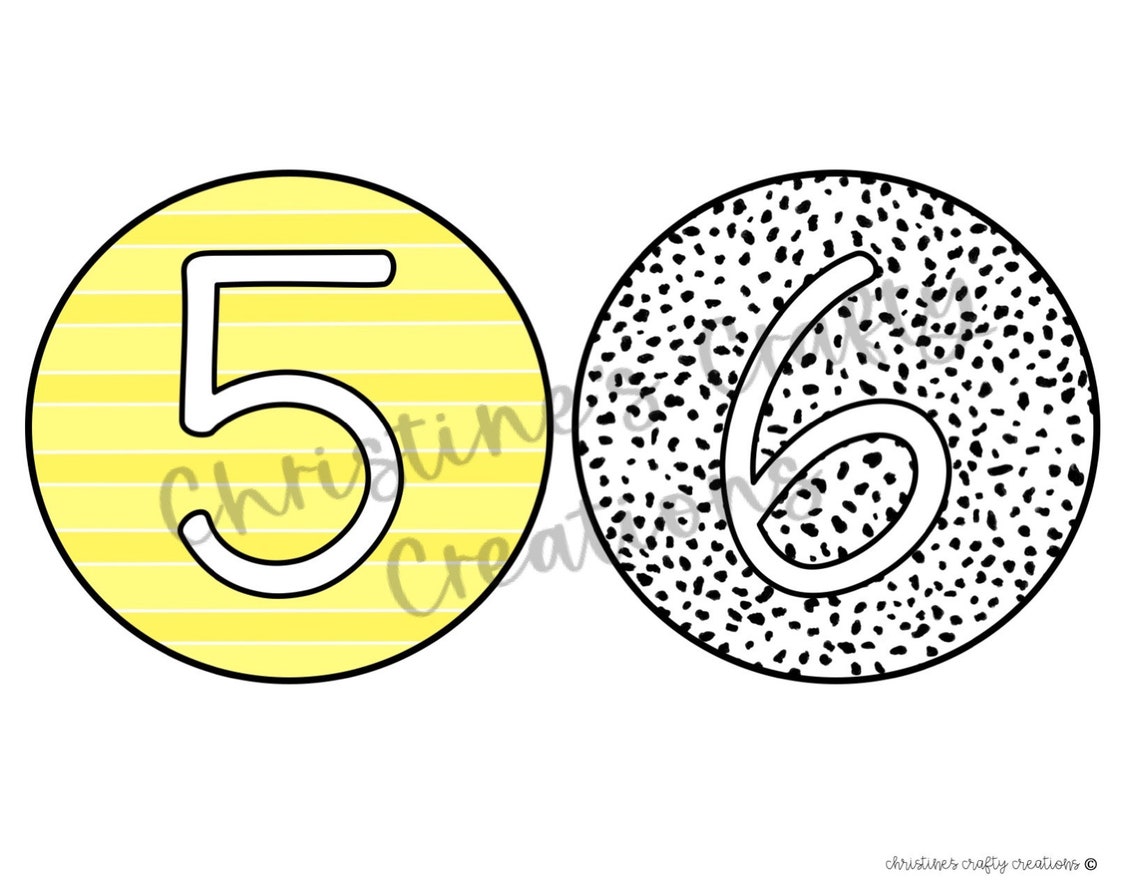 Groovy Leopard and Dalmatian Table and Cubby Numbers - Etsy