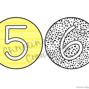 Groovy Leopard and Dalmatian Table and Cubby Numbers - Etsy