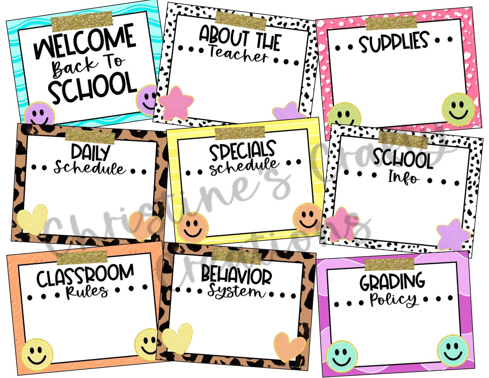 Groovy Leopard and Dalmatian Meet the Teacher Powerpoint L Editable - Etsy