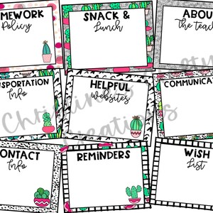 Meet the Teacher Powerpoint L Editable Cactus Theme - Etsy