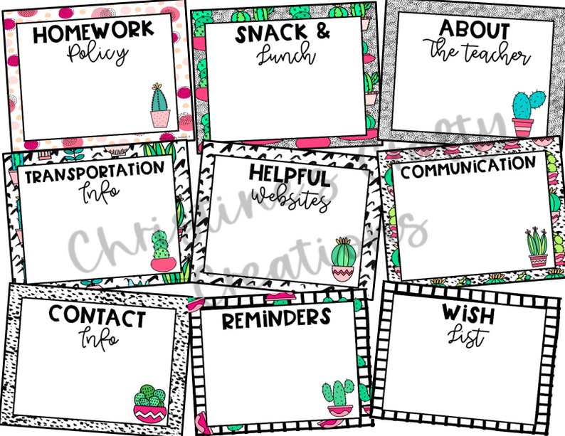 Meet the Teacher Powerpoint L Editable Cactus Theme - Etsy
