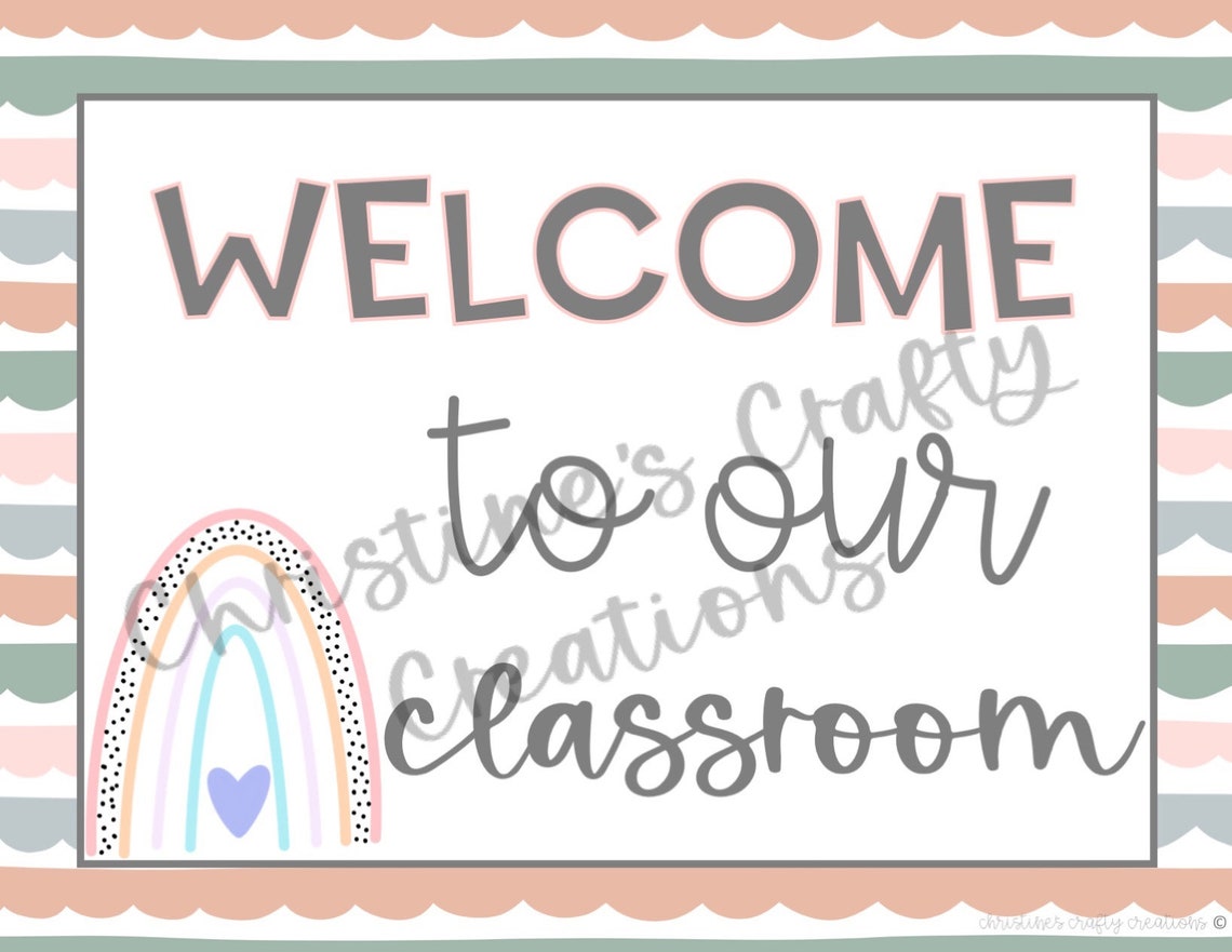BOHO Welcome Sign L Editable - Etsy