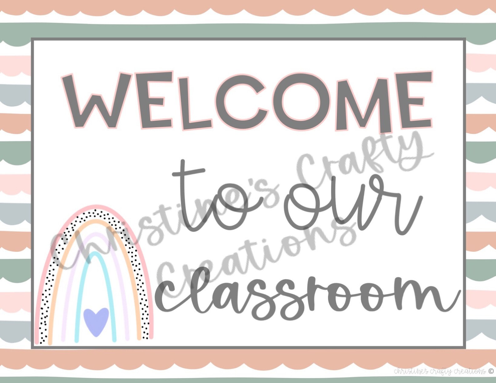 BOHO Welcome Sign L Editable - Etsy