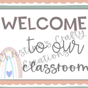 BOHO Welcome Sign L Editable - Etsy