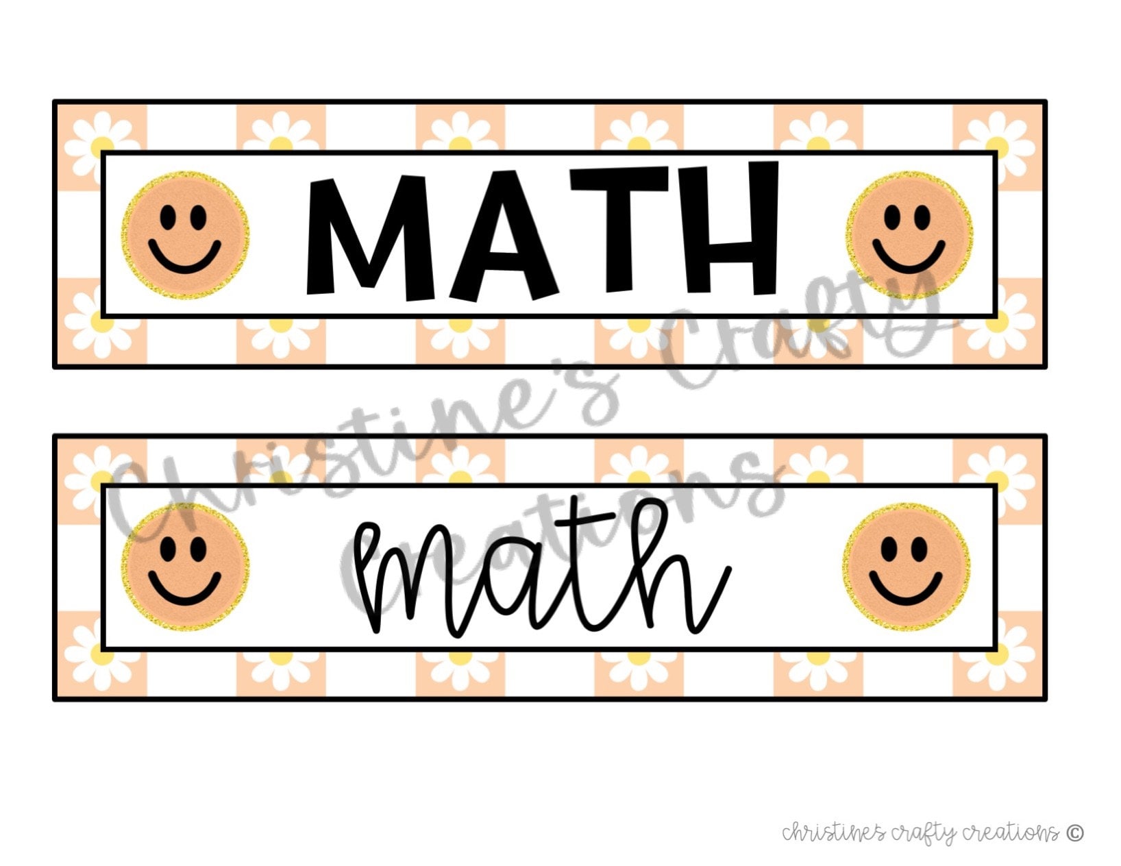 Retro Daisy Learning Targets L Editable - Etsy