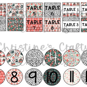Preppy Dalmatian Table and Cubby Numbers - Etsy