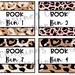 Leopard Book Bin Labels L Editable - Etsy