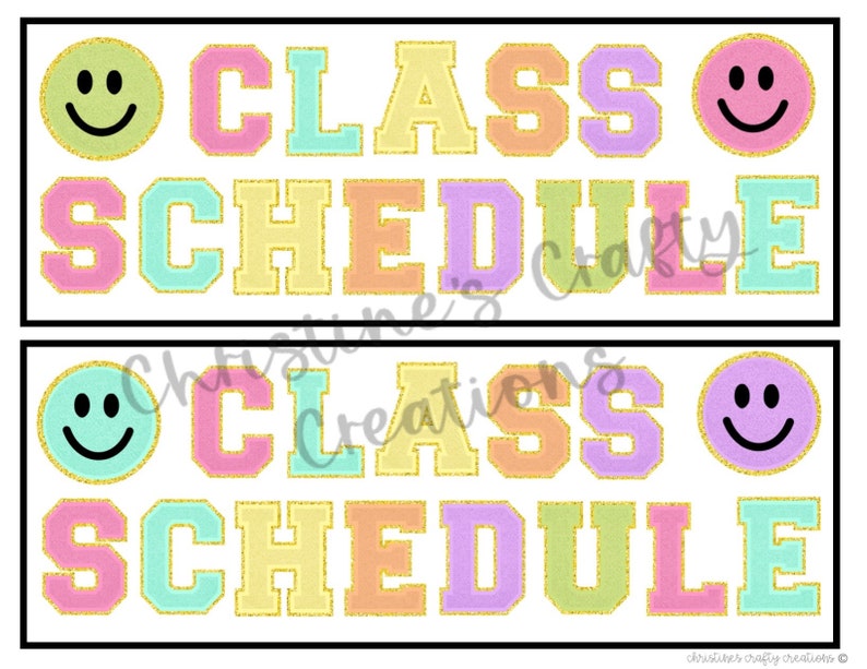 Groovy Leopard and Dalmatian Daily Schedule L Editable - Etsy