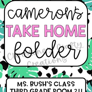 Tropical Leaves Folder Covers L Editable - Etsy