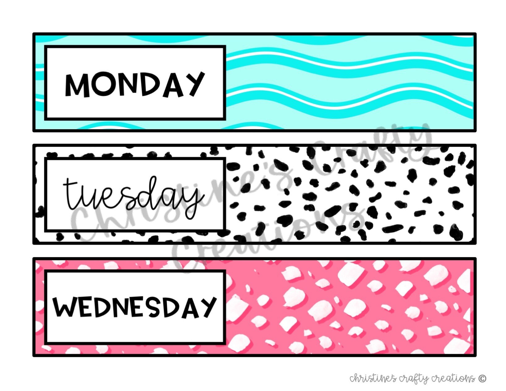Groovy Leopard and Dalmatian 10 Drawer Labels L Editable - Etsy