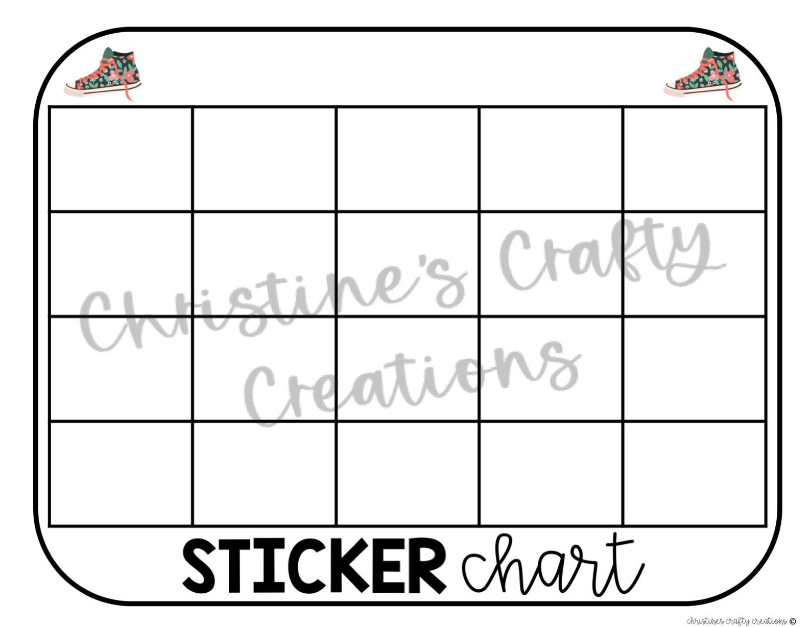 Preppy Dalmatian Sticker Charts L Editable - Etsy