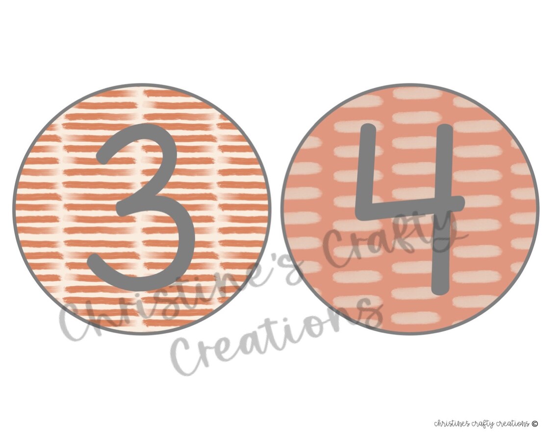 Rustic Boho Table and Cubby Numbers - Etsy