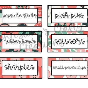 Preppy Dalmatian Toolbox Labels L Editable - Etsy