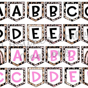 Leopard Banner Sign Letters - Etsy