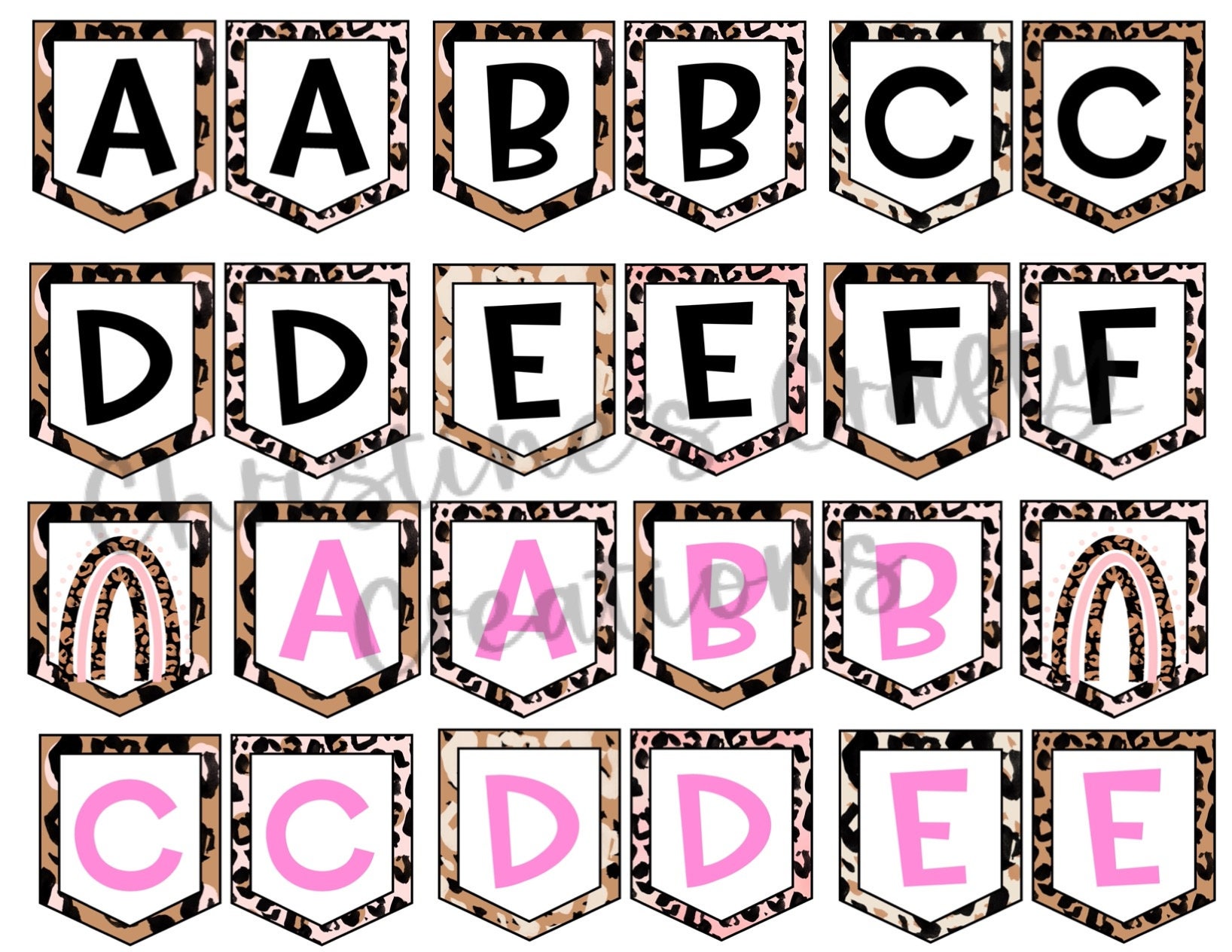 Leopard Banner Sign Letters - Etsy