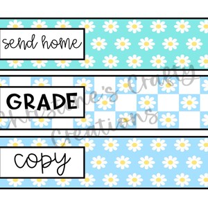 Retro Daisy 10 Drawer Labels L Editable - Etsy
