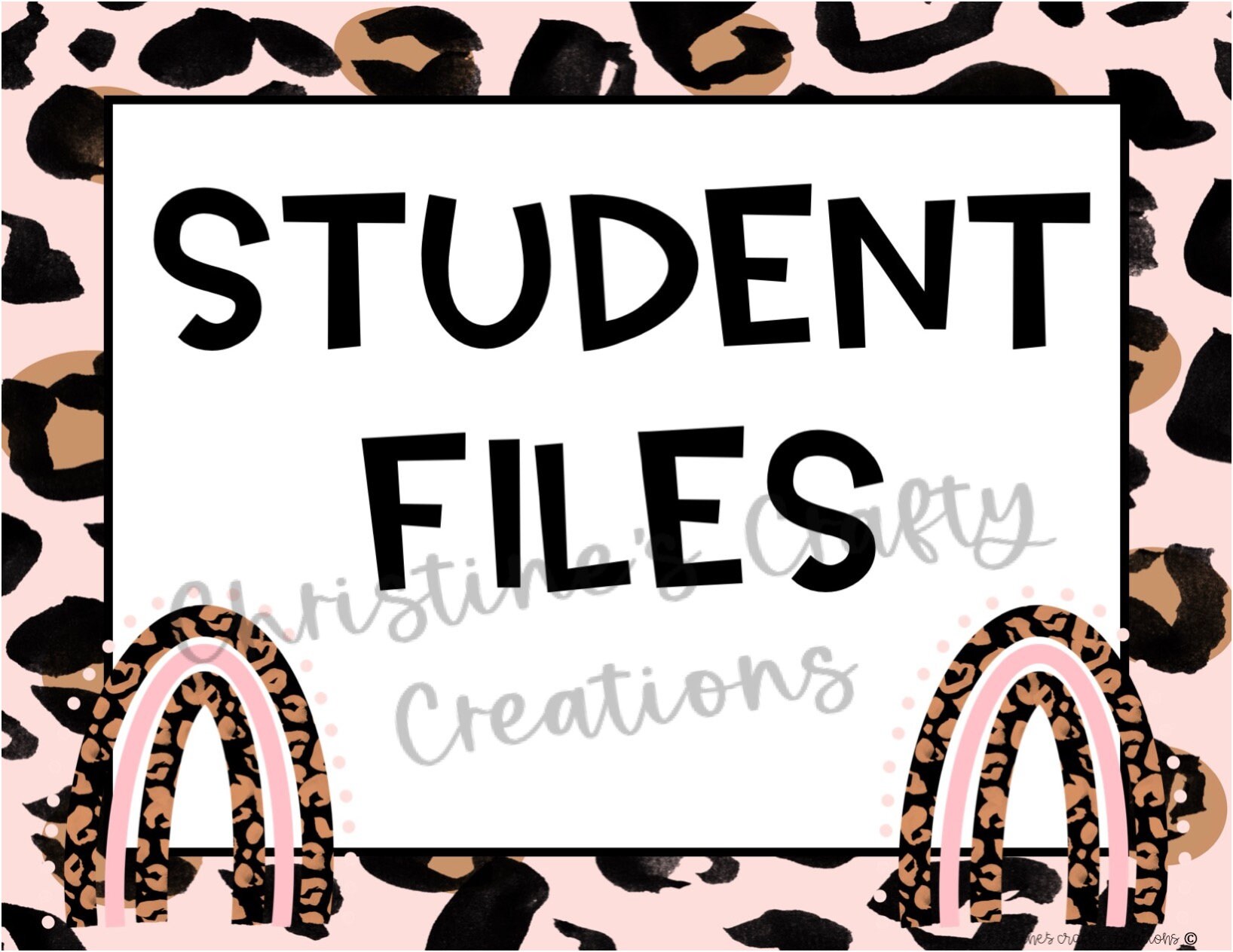 Leopard Crate Labels and File Tabs L Editable - Etsy