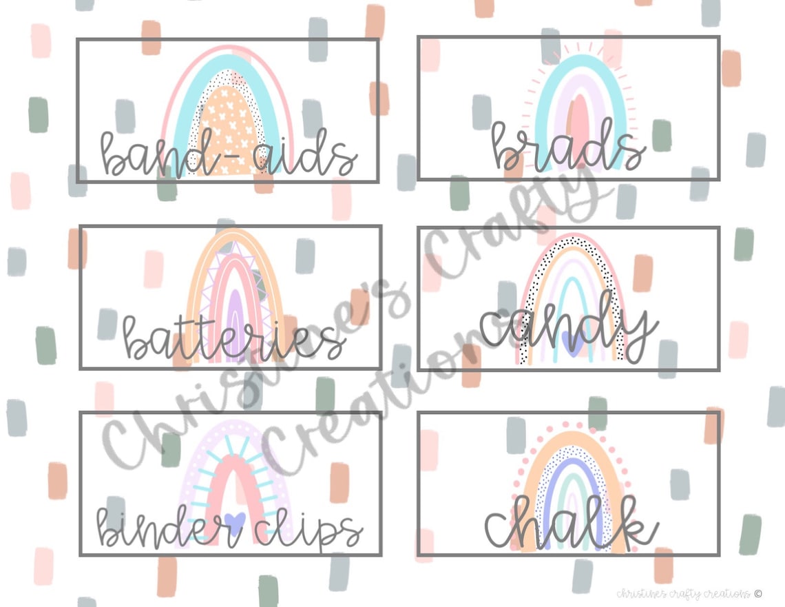 BOHO Teacher Toolbox Labels L Editable - Etsy