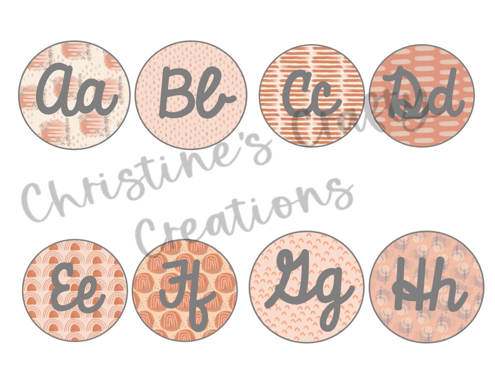 Rustic Boho Word Wall Letters - Etsy