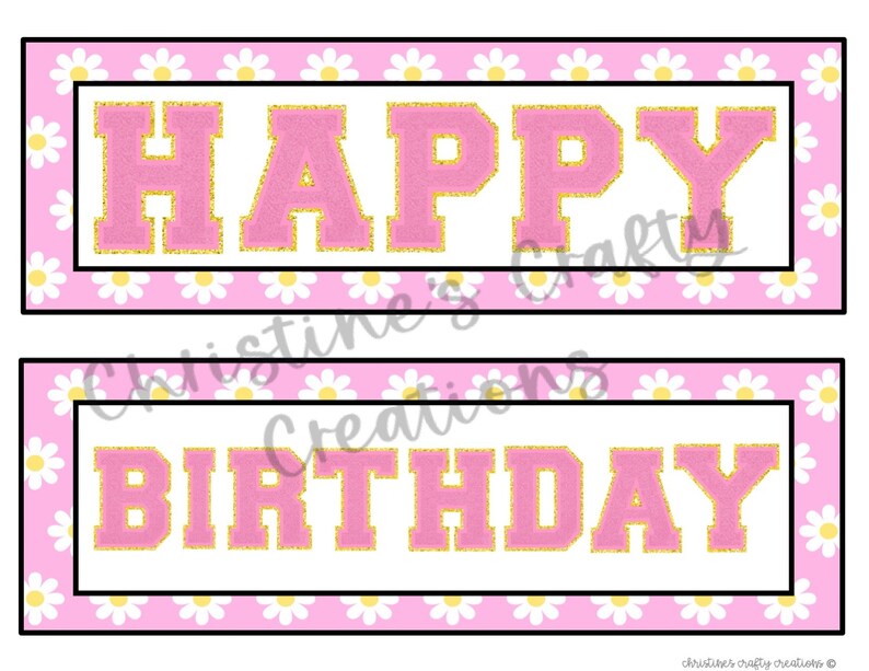 Retro Daisy Birthday Chart L Editable - Etsy