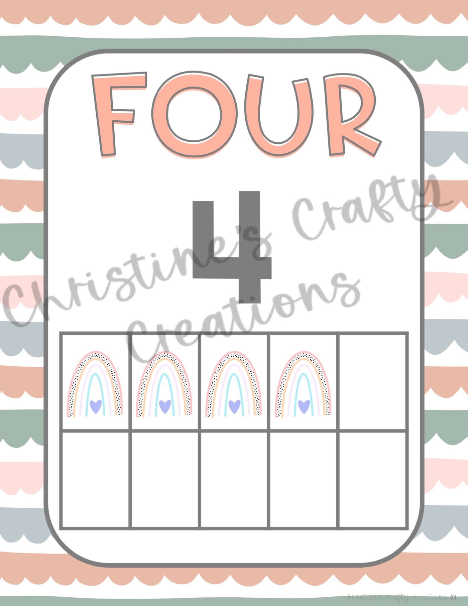 BOHO Number Posters 0-20 - Etsy