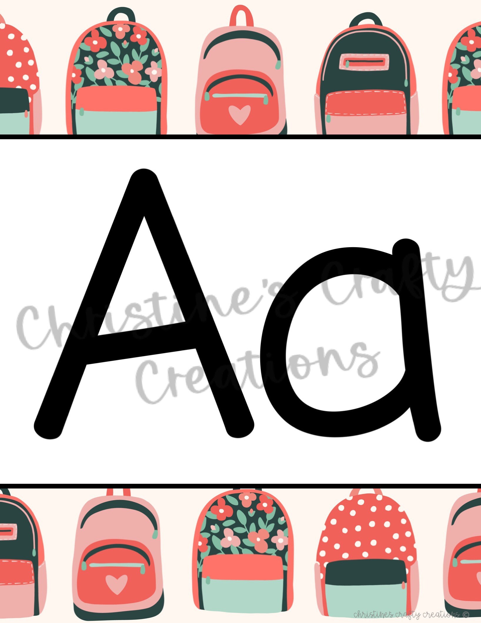 Preppy Dalmatian Alphabet Posters - Etsy