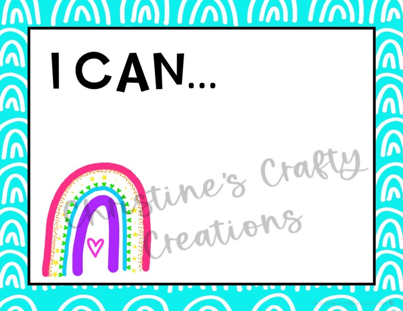 Bright Rainbow Boho Learning Targets Posters L Editable - Etsy