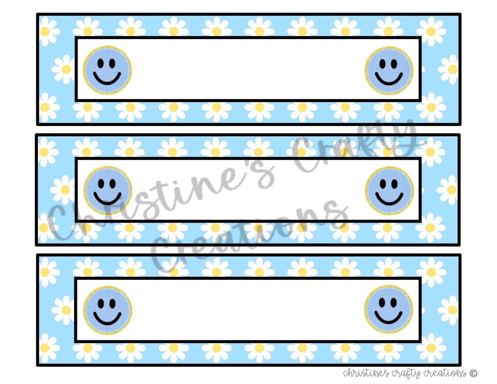 Retro Daisy Drawer Labels L Editable - Etsy