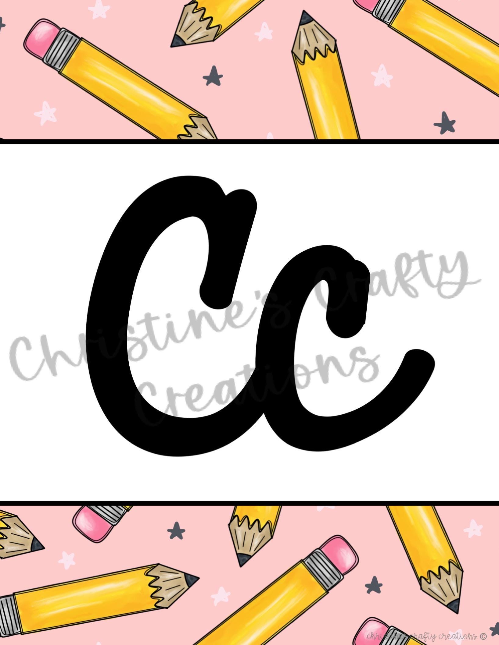 Coquette Bows and Pencils Alphabet Posters - Etsy