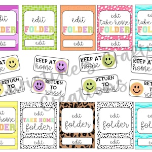 Groovy Leopard and Dalmatian Folder Covers L Editable - Etsy