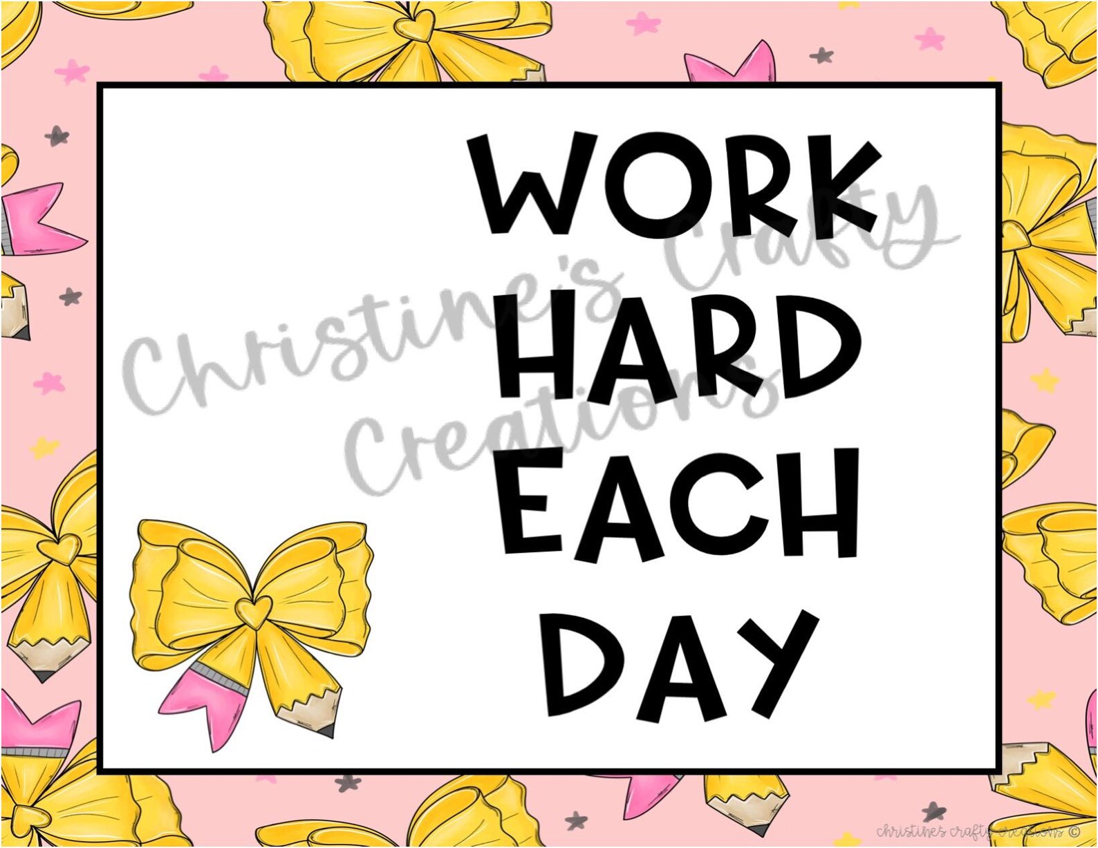 Coquette Bows and Pencils Rules Posters L Editable - Etsy