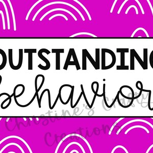 Bright Rainbow Boho Behavior Chart L Editable - Etsy