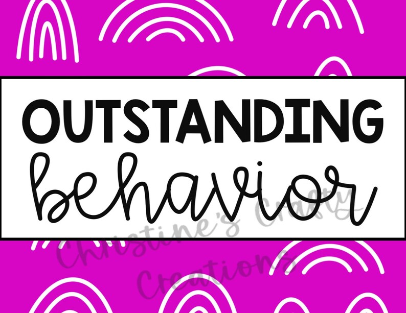 Bright Rainbow Boho Behavior Chart L Editable - Etsy