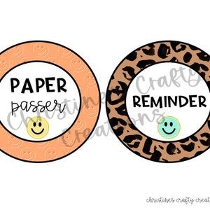 Groovy Leopard and Dalmatian Class Jobs L Editable - Etsy