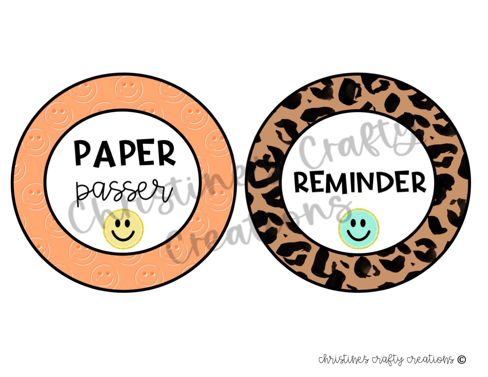 Groovy Leopard and Dalmatian Class Jobs L Editable - Etsy